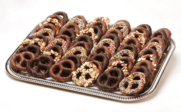 Deluxe Chocolate-covered Pretzel Tray Default Title | Sweet Designs ...